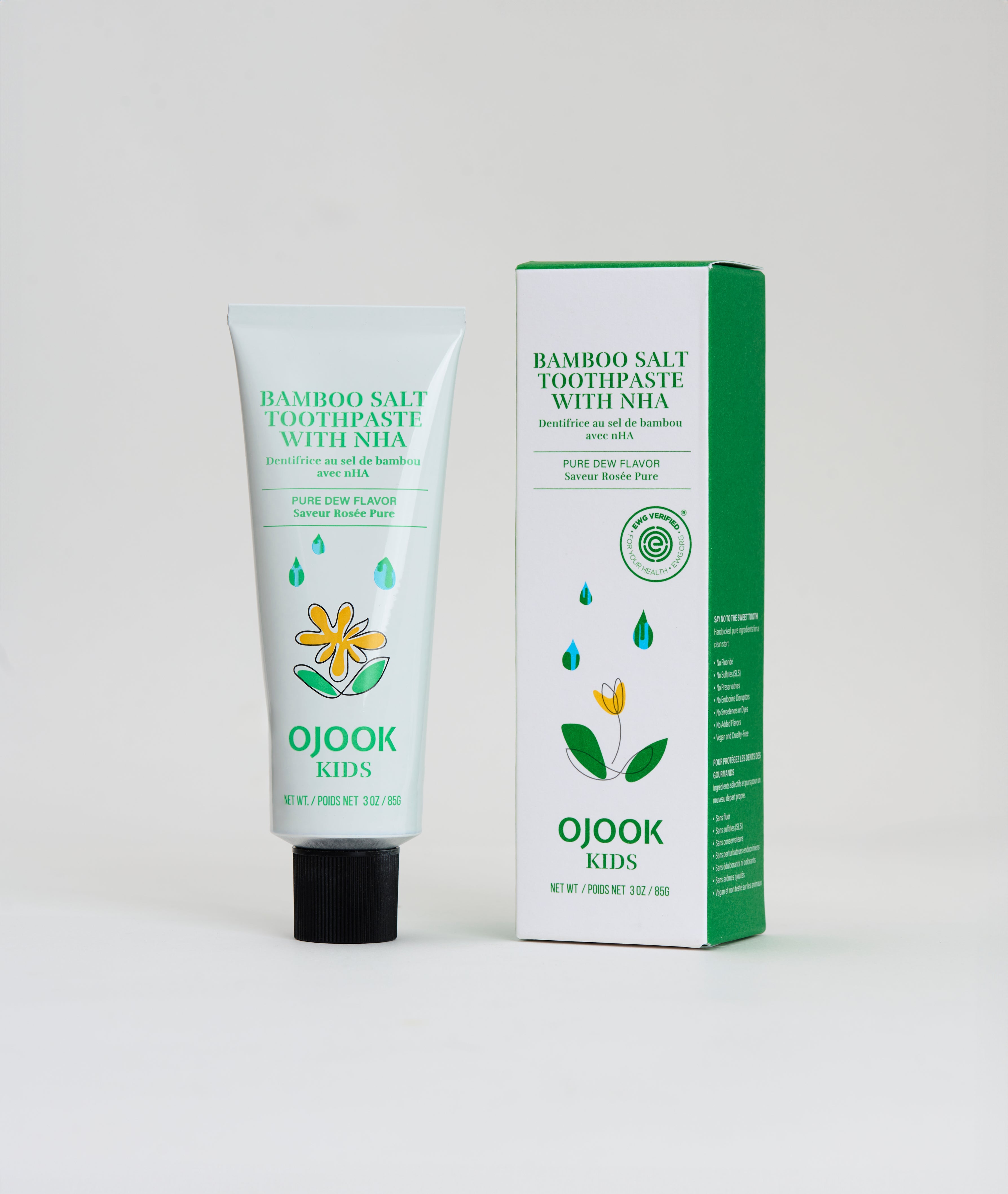 Kids Korean Bamboo Salt Toothpaste with nHA - Pure Dew | OJOOK