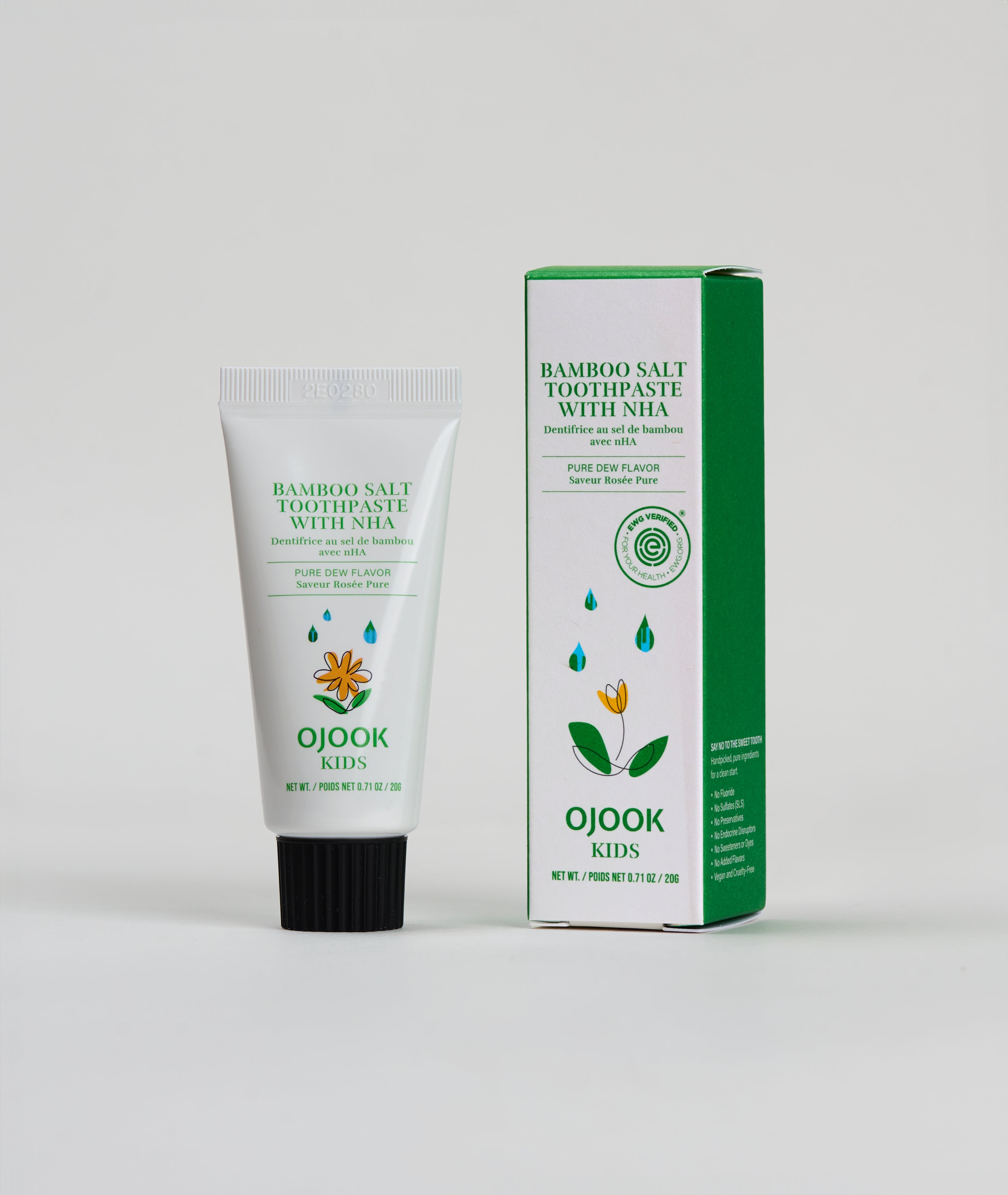 Kids Korean Bamboo Salt Toothpaste with nHA - Pure Dew | OJOOK