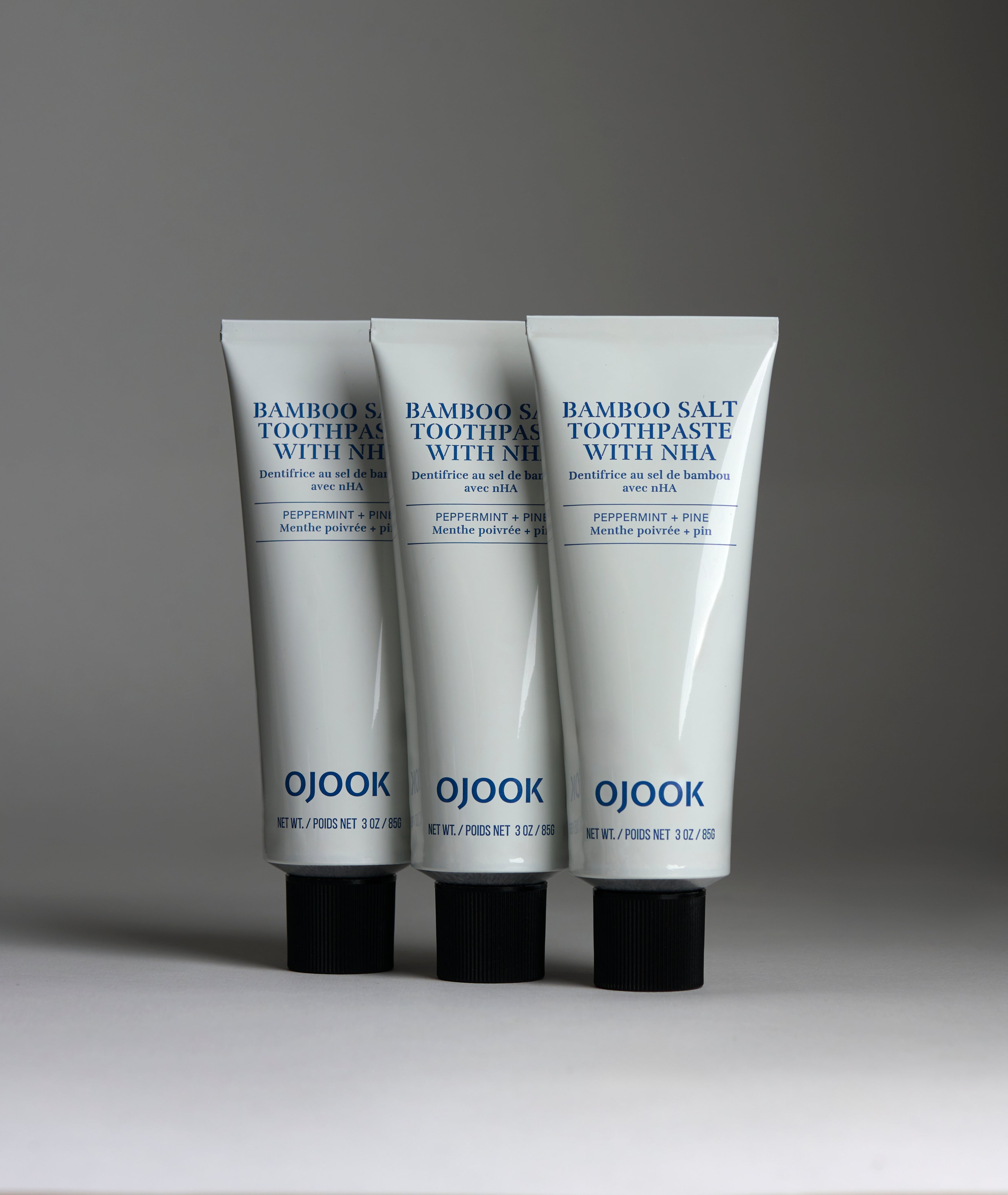Nano Hydroxyapatite & Bamboo Salt Toothpaste (3-Pack Bundle) | OJOOK