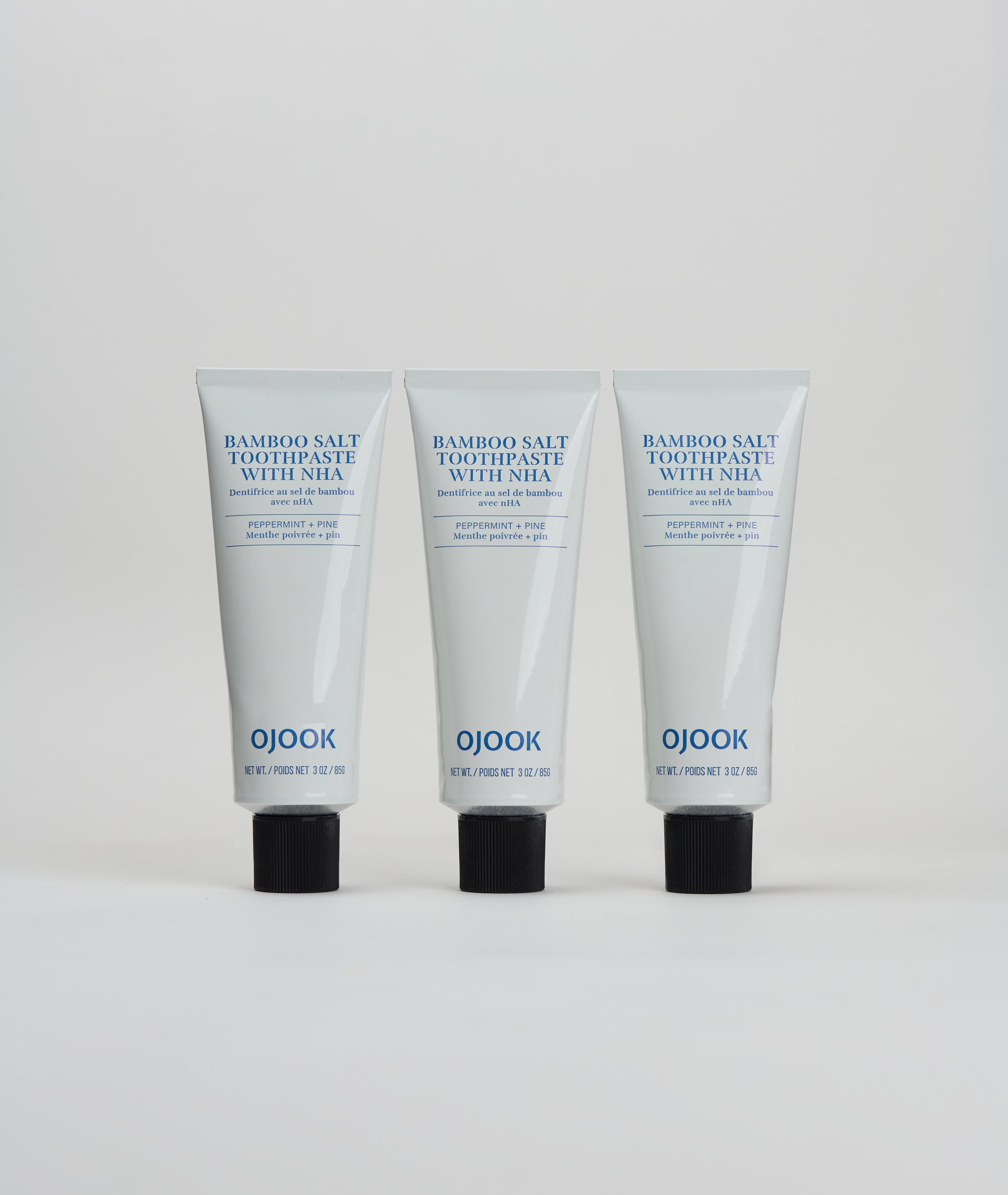 Nano Hydroxyapatite & Bamboo Salt Toothpaste (3-Pack Bundle) | OJOOK