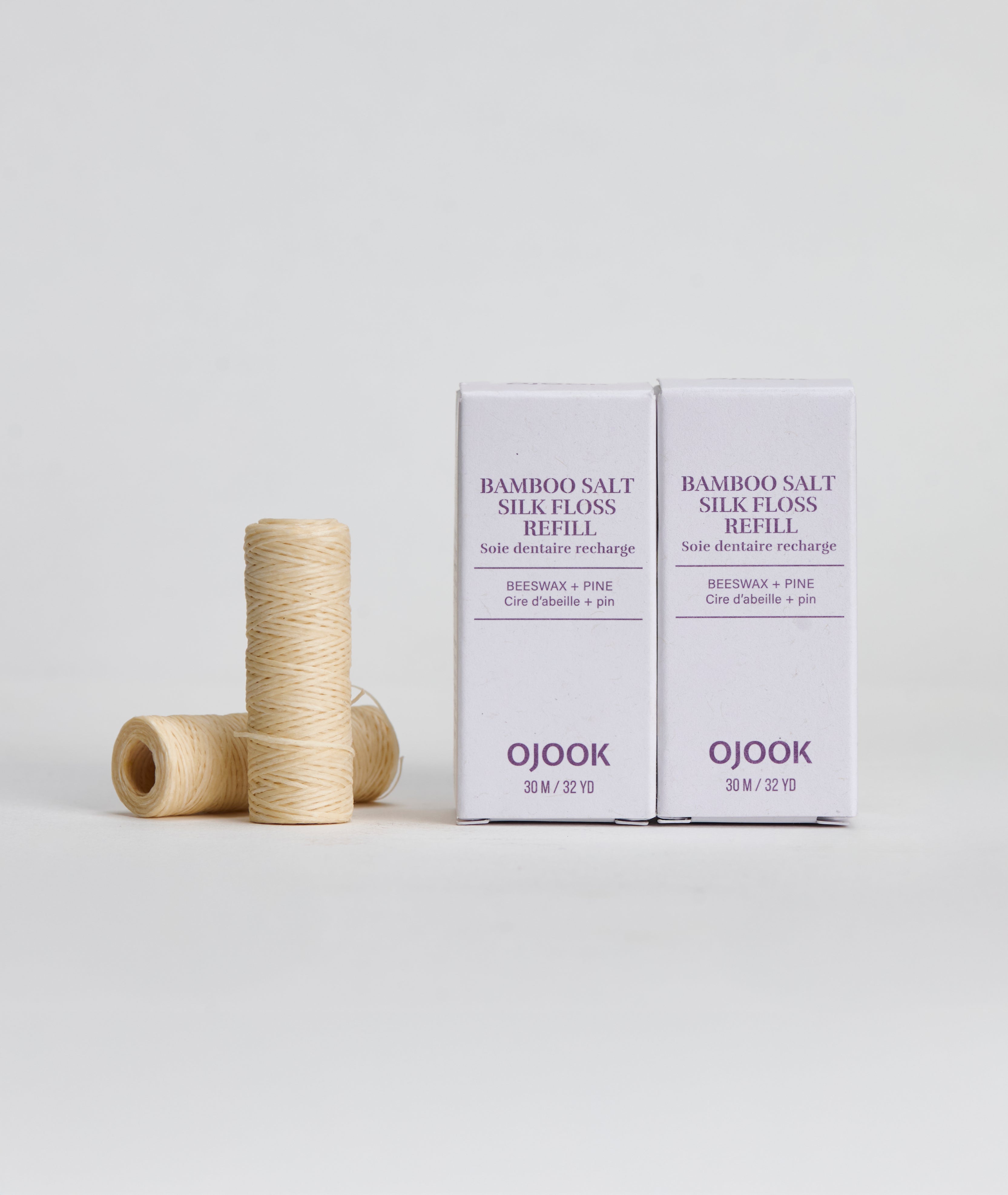 Biodegradable Silk Floss Refill 2-pack with Korean Bamboo Salt | OJOOK