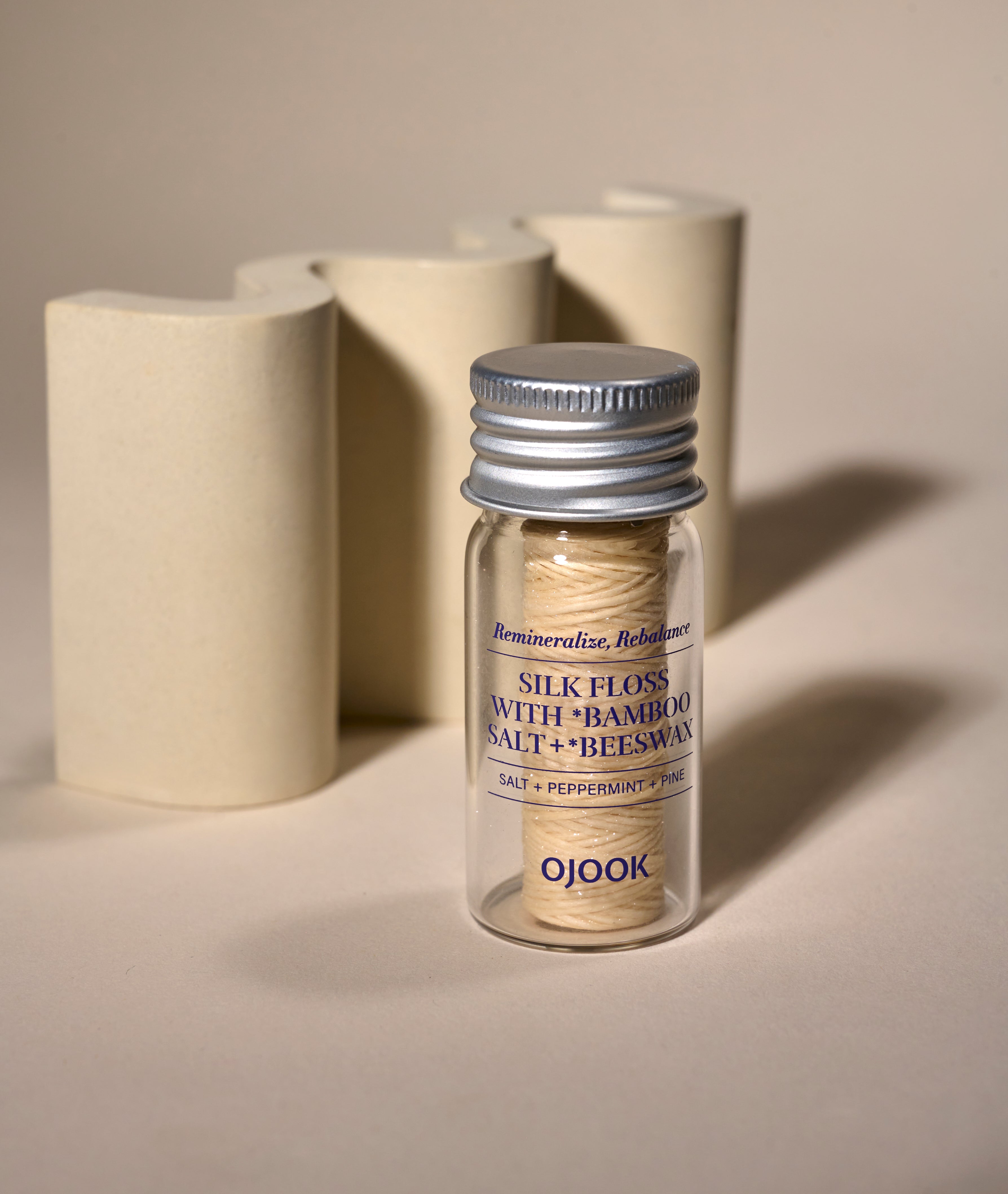 Biodegradable Silk Floss with Bamboo Salt and Beeswax | OJOOK